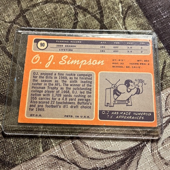 Other | Oj Simpson Card | Poshmark